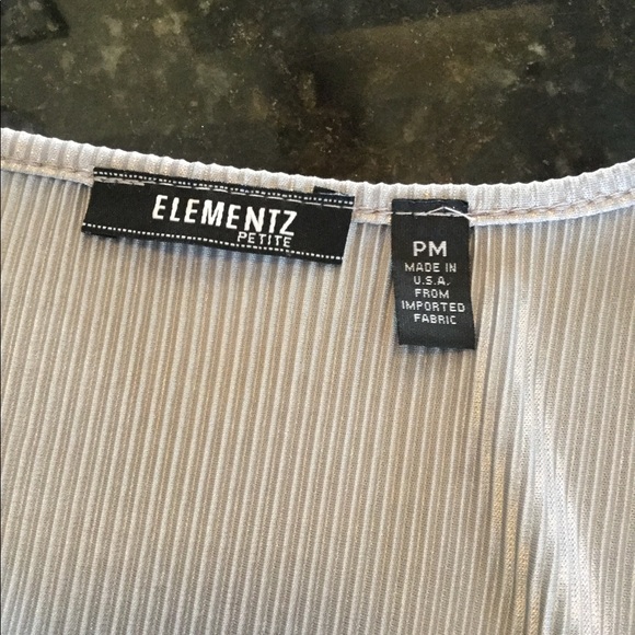 Elementz | Tops | Elementz Petite Silver Top | Poshmark